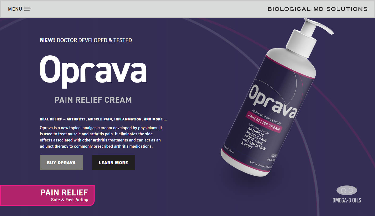 Oprava Pain Relief Cream | Biological MD Solutions - Bellevue, WA